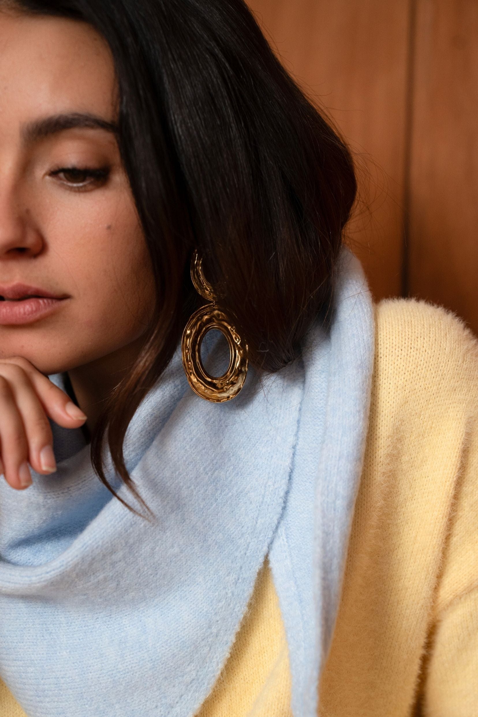 Foulard triangle Élio - Ciel – Kilky Paris